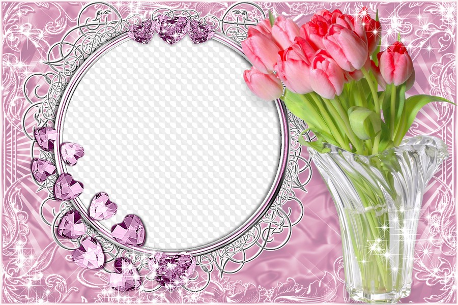 Festive frame for women With the 8th of March