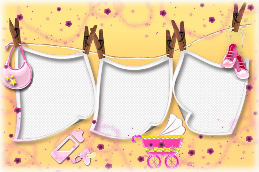 Our daughter, photo frame for three photos