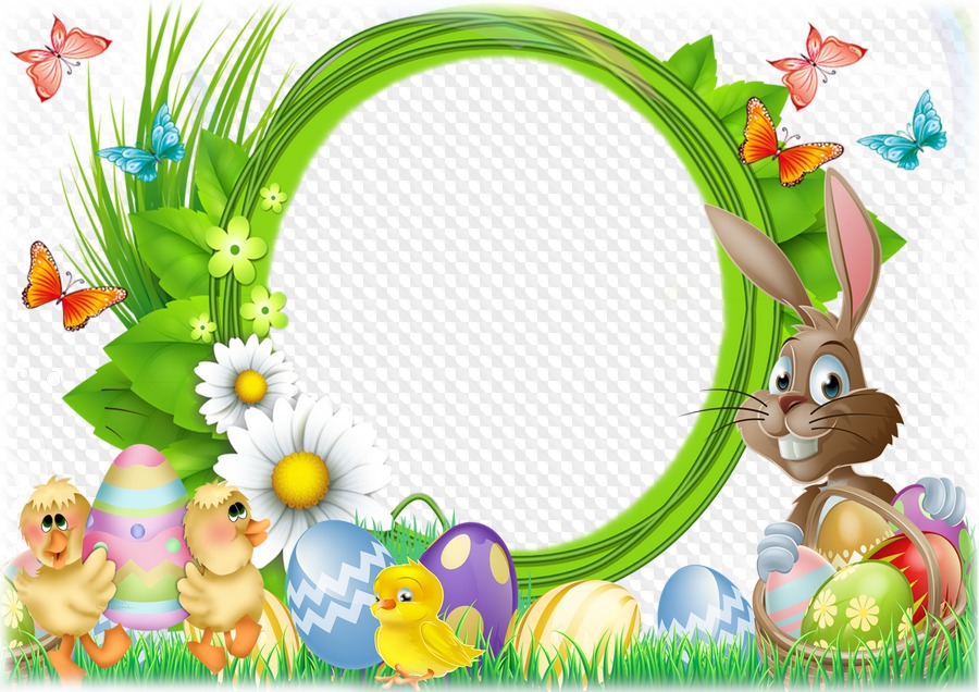 Beautiful Easter photo frame, Happy and joyful Easter