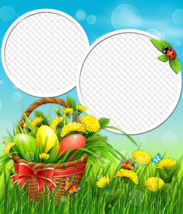 Happy Easter! Collection of 20 PNG photo frames.