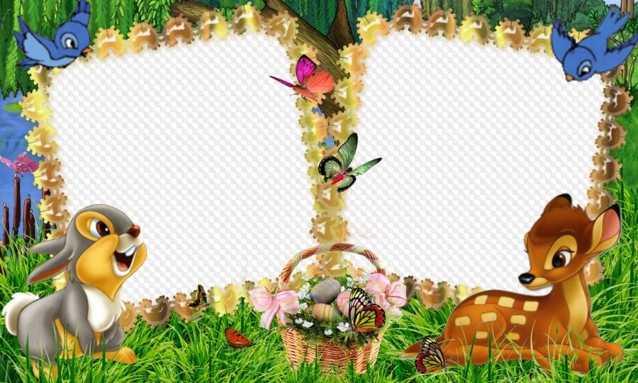Happy Easter! Collection of 20 PNG photo frames.