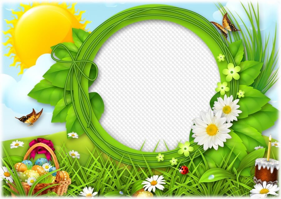 Easter! Three photo frame templates.