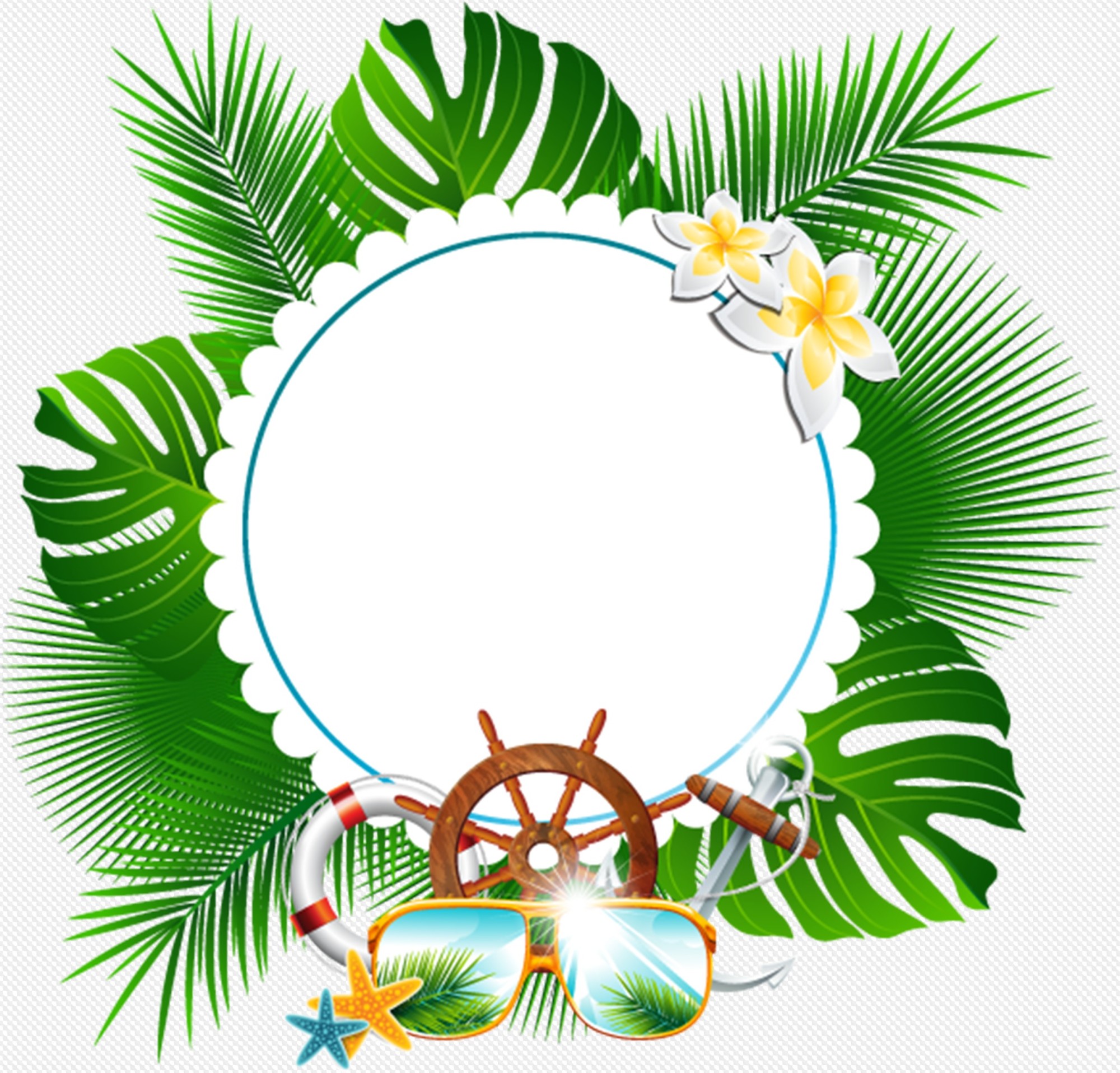 Clipart frames psd download - summer frames free psd