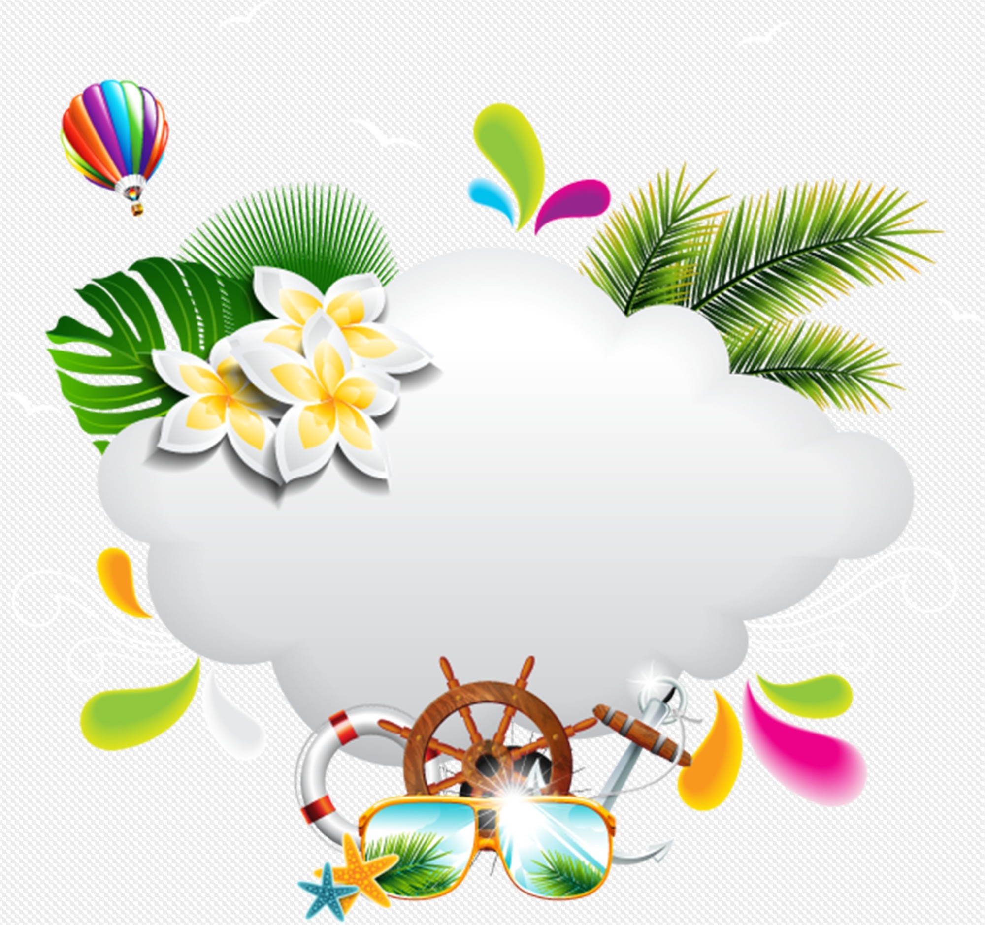 Clipart frames psd download - summer frames free psd