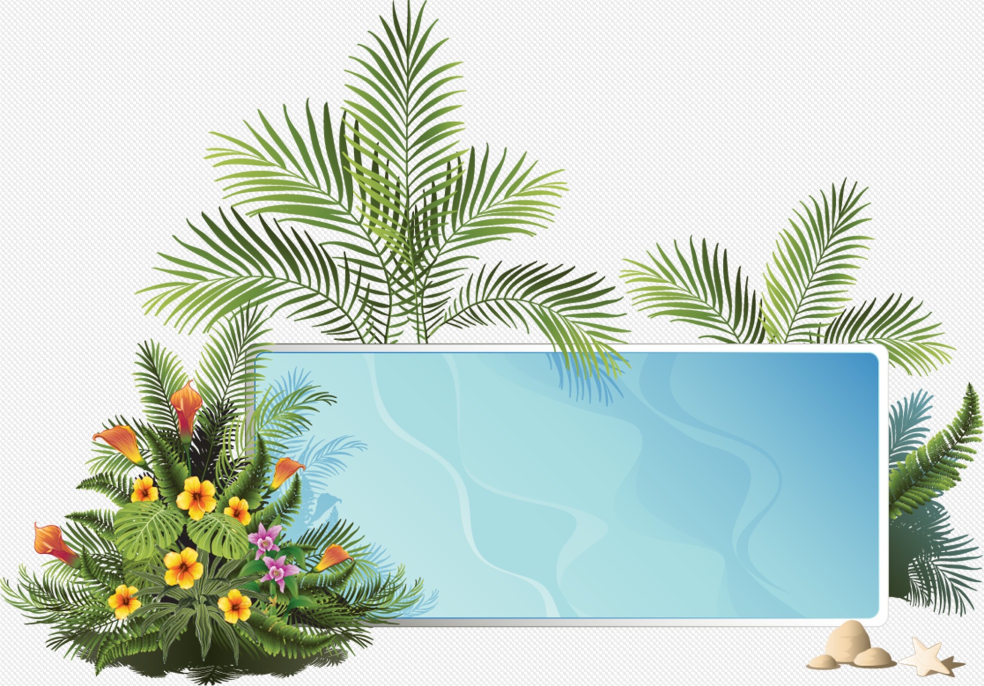 Clipart frames psd download - summer frames free psd