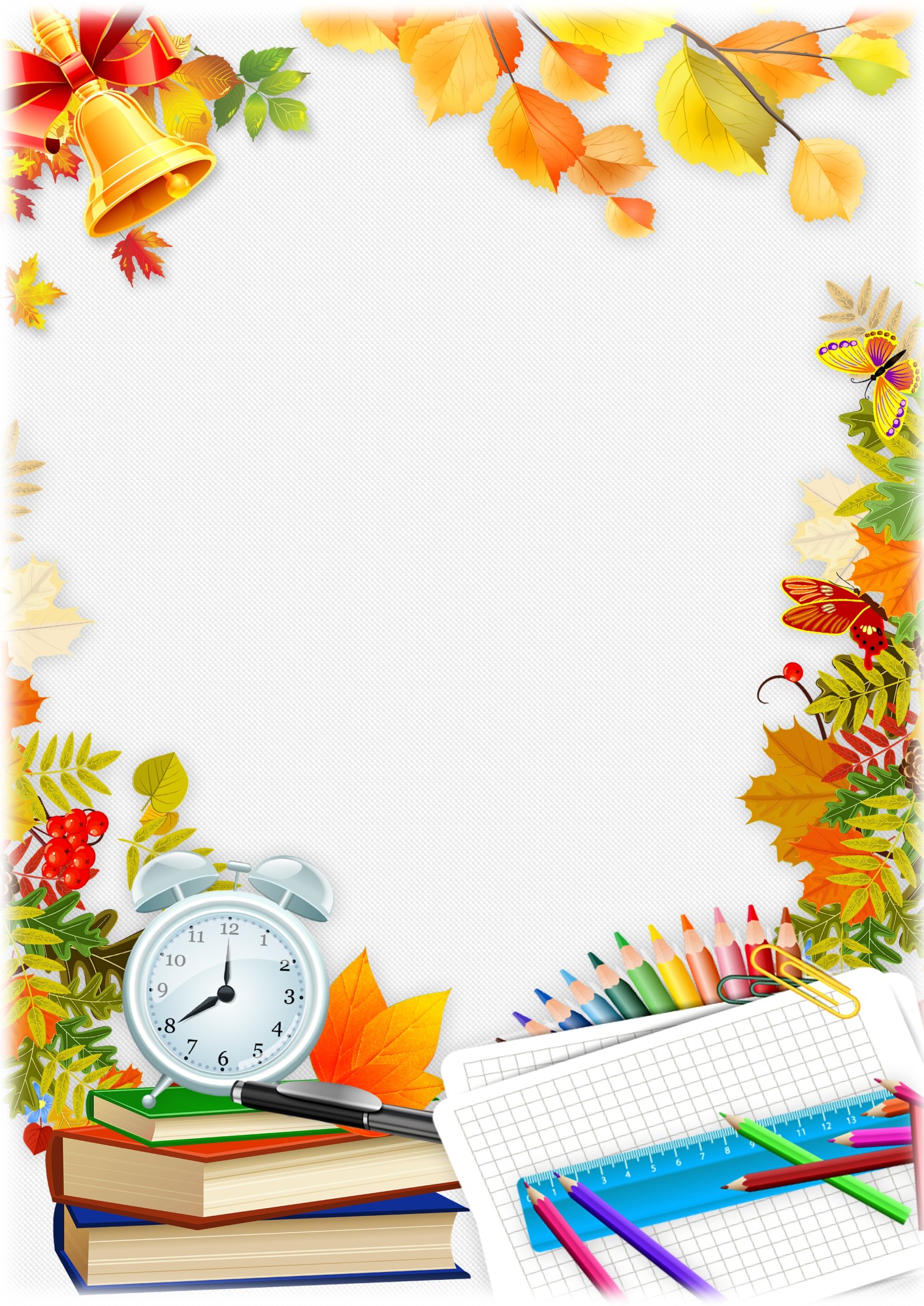 School frame PNG, photo frame PSD