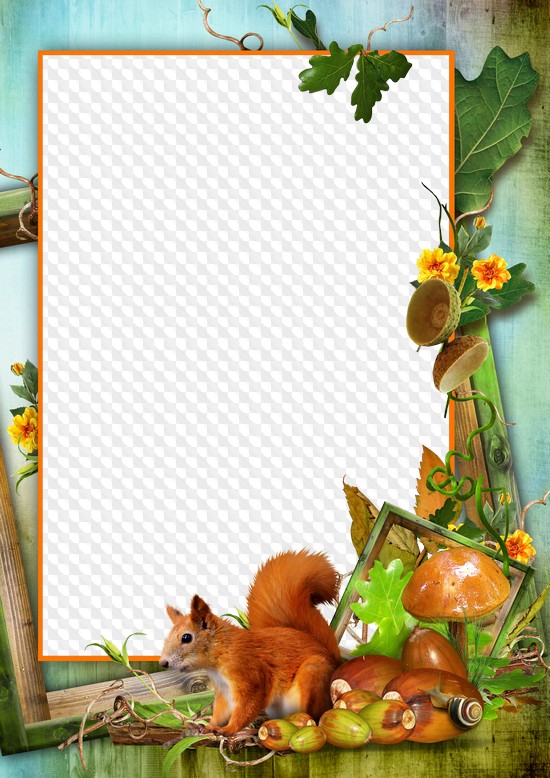 Photo frame for children's autumn photos
