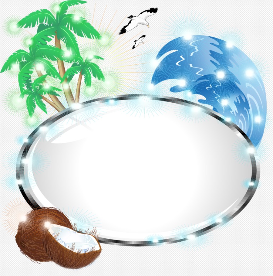 Clipart frames psd download - summer frames free psd