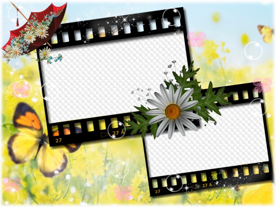 Film, wide photo frame, two photos