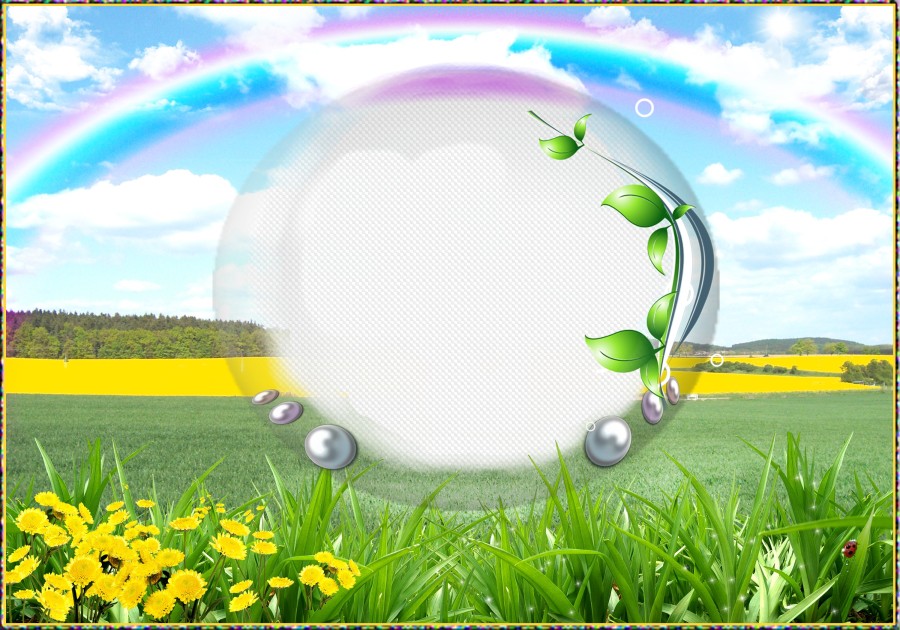 Spring Rainbow photo frame