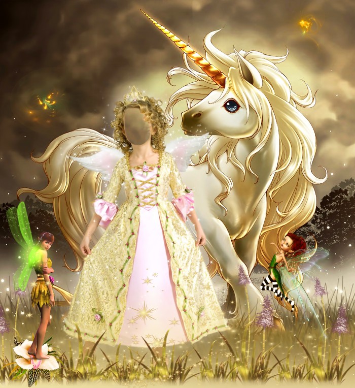 Children's template for Photoshop - Fairy Princess