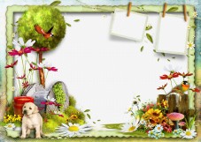 Happy childhood, photo frame