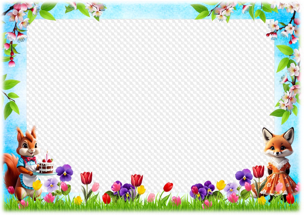 Spring photo frames PNG, 2024