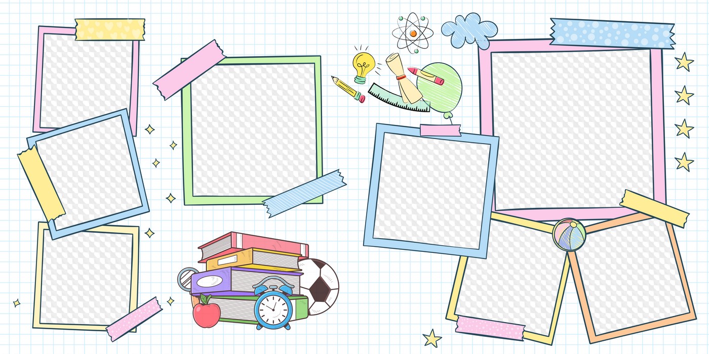 School 2024 frames, vignette, photo frames, PNG, PSD, graduates.