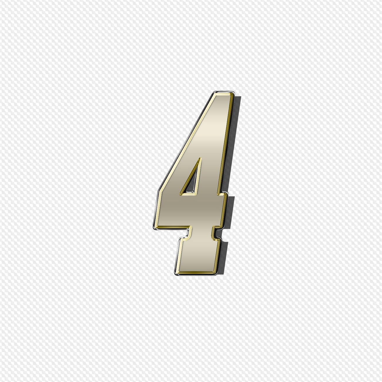 Yellow metal letters, numbers, punctuation marks PNG transparent