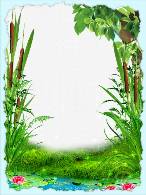 Green nature, PSD for photo collage