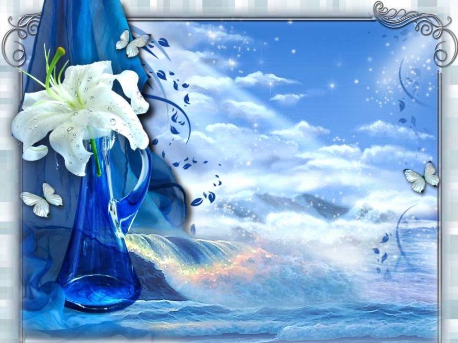Romance of nature beautiful frame, PSD photo frame