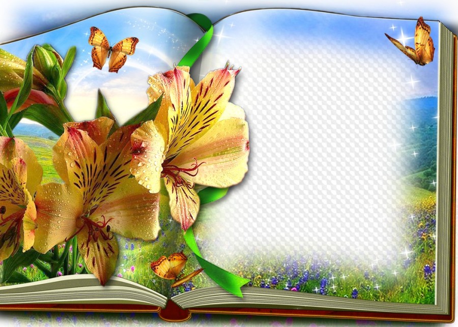 Warm spring holiday frame, 3 PNG frames in PSD