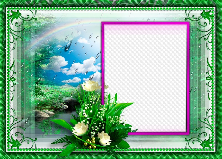 Rain frame, PSD photo frame