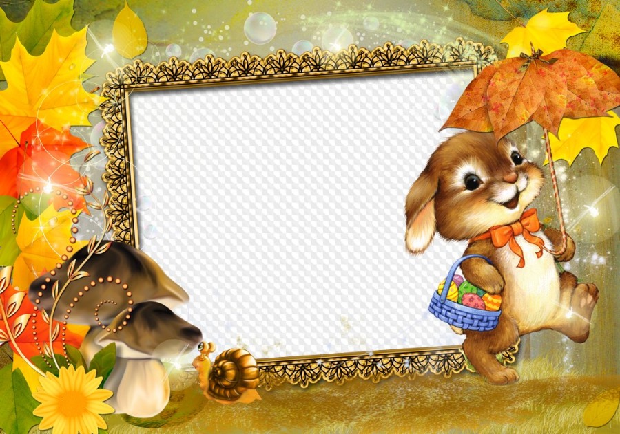 Autumn rabbit, Children Autumn frame