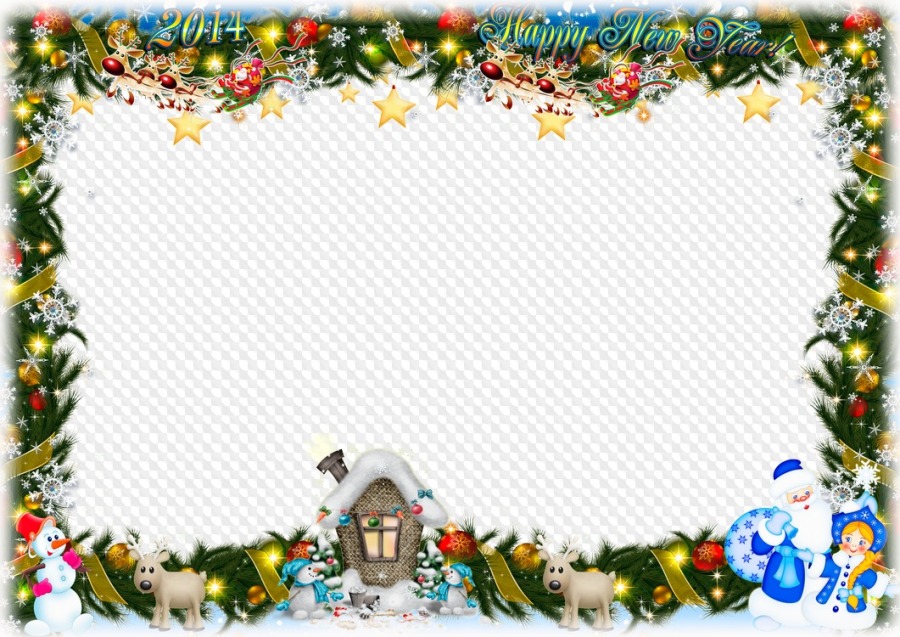 Festive Christmas group photo frame - Matinee in kindergarten