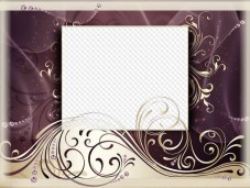 Glamour photo frame template - Pink Orchids & Pearl free download ...
