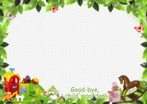 Goodbye kindergarten! png frame, psd photo frame