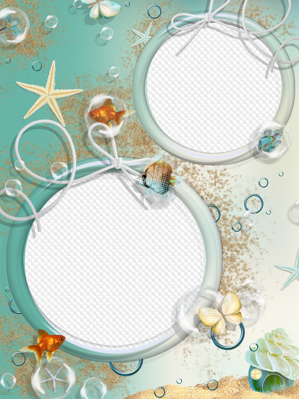 Sea, yachts, white ship, PNG frames collection, download