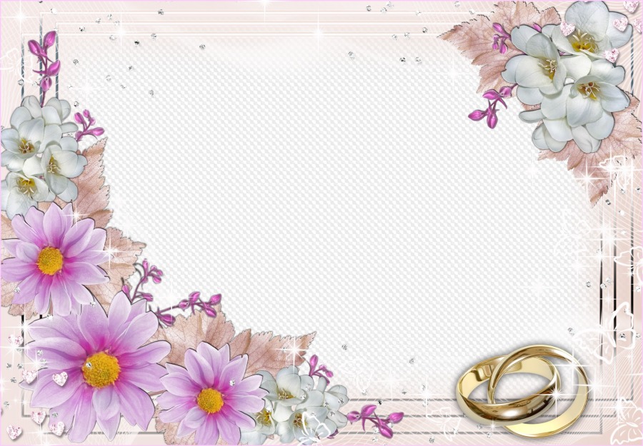 Wedding horizontal photo frame