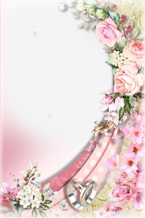 Wedding frame PNG, photo frame PSD