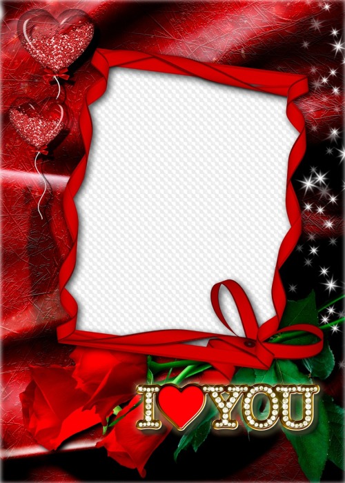 I Love you! frame PNG, PSD, download