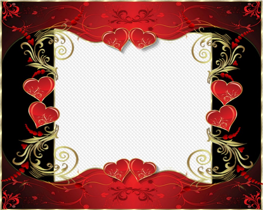 Romantic Frame - Love is a mysterious sense, Lovers frame PNG, PSD ...