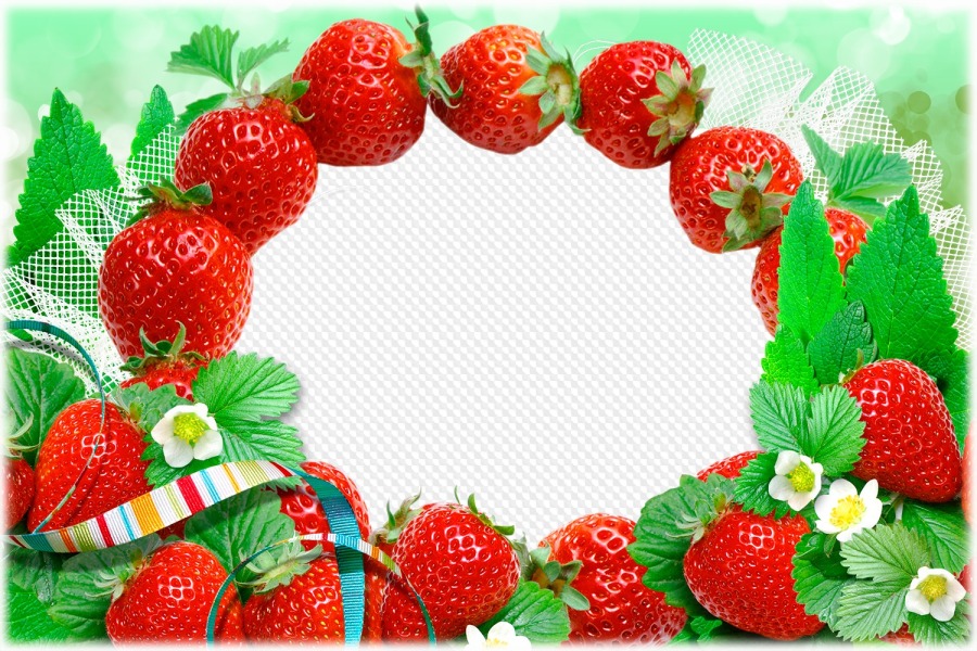 Strawberries, strawberry photo frame download