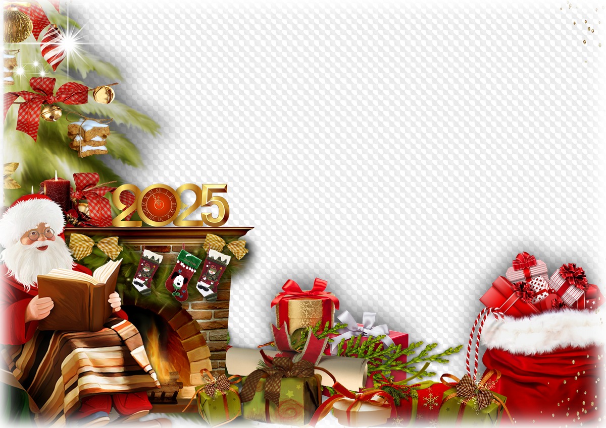 Horizontal New Year Photo Frame 2025 Template to Print, free download ...