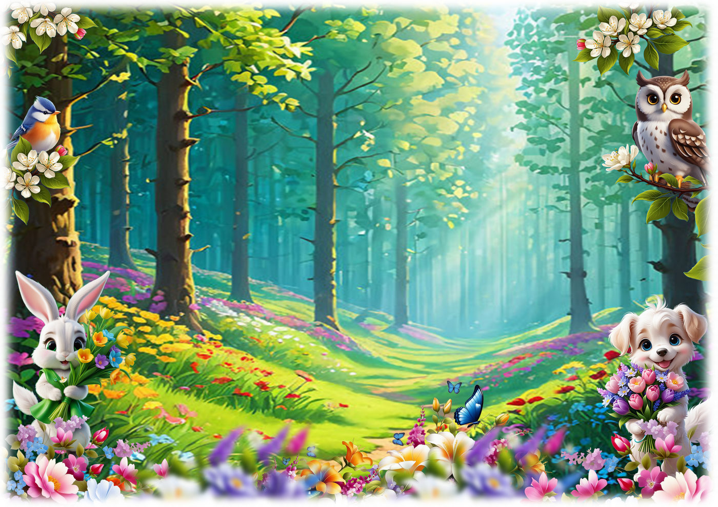 Kindergarten frame for group PNG, PSD, free download.