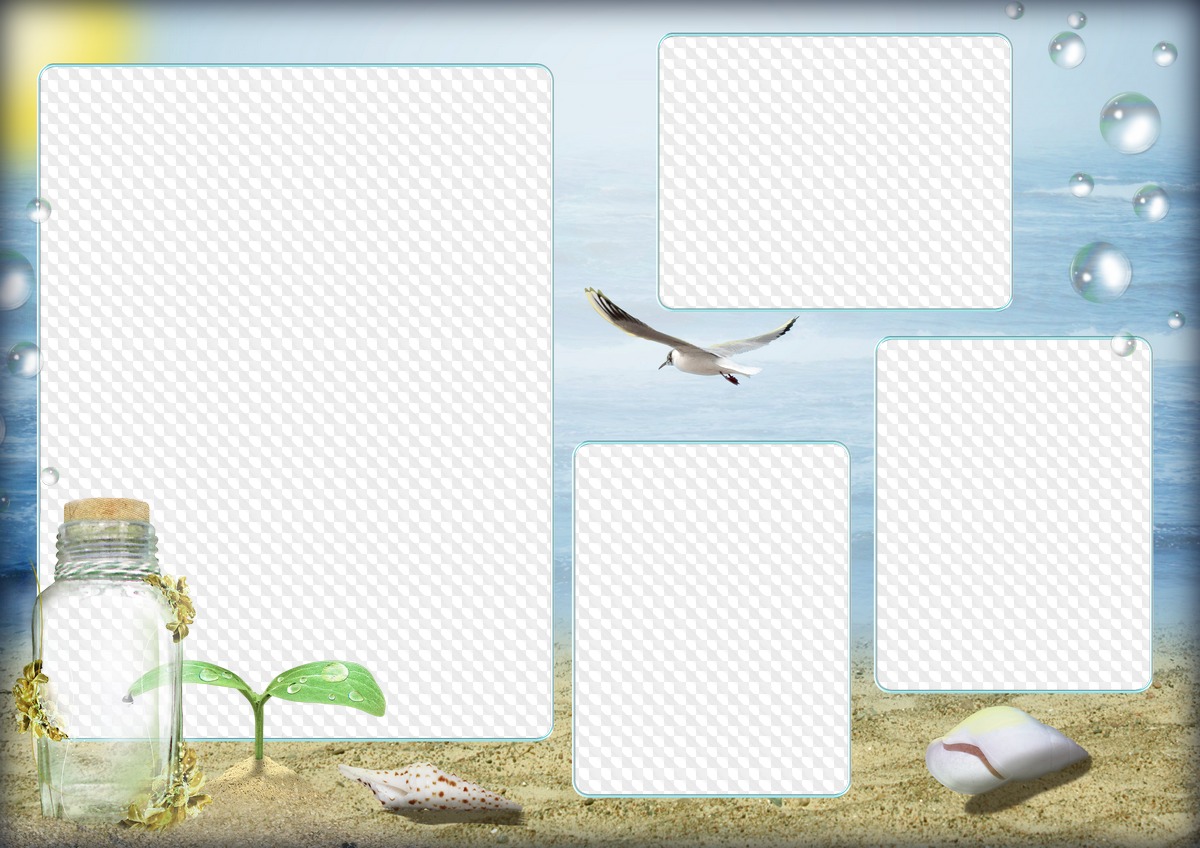 Eight PNG sea frames free download