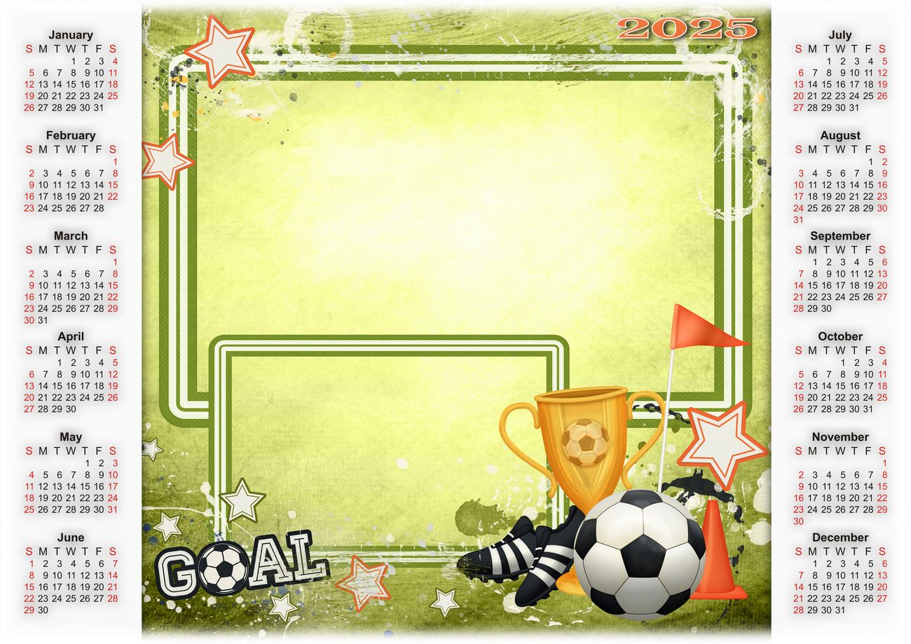 Football 2025 Calendar Photo Frame Download