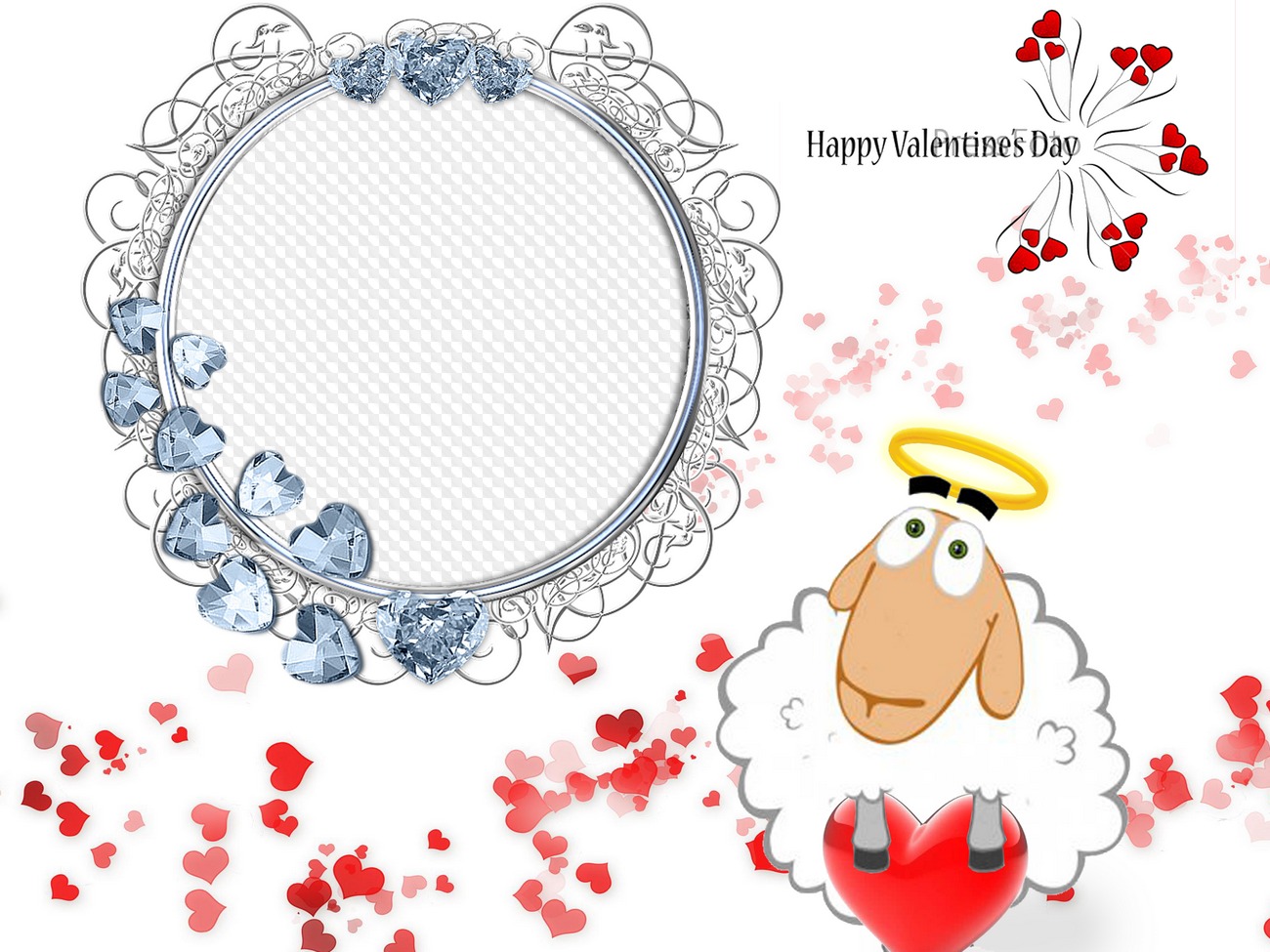 Download photo frame with Valentine's Day
