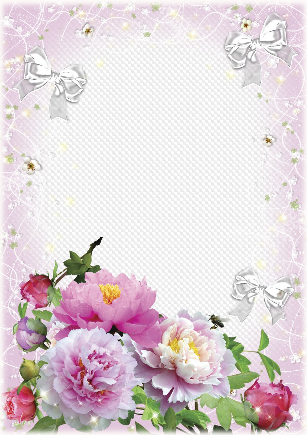 Women's holiday photo frame psd Happy spring holiday!