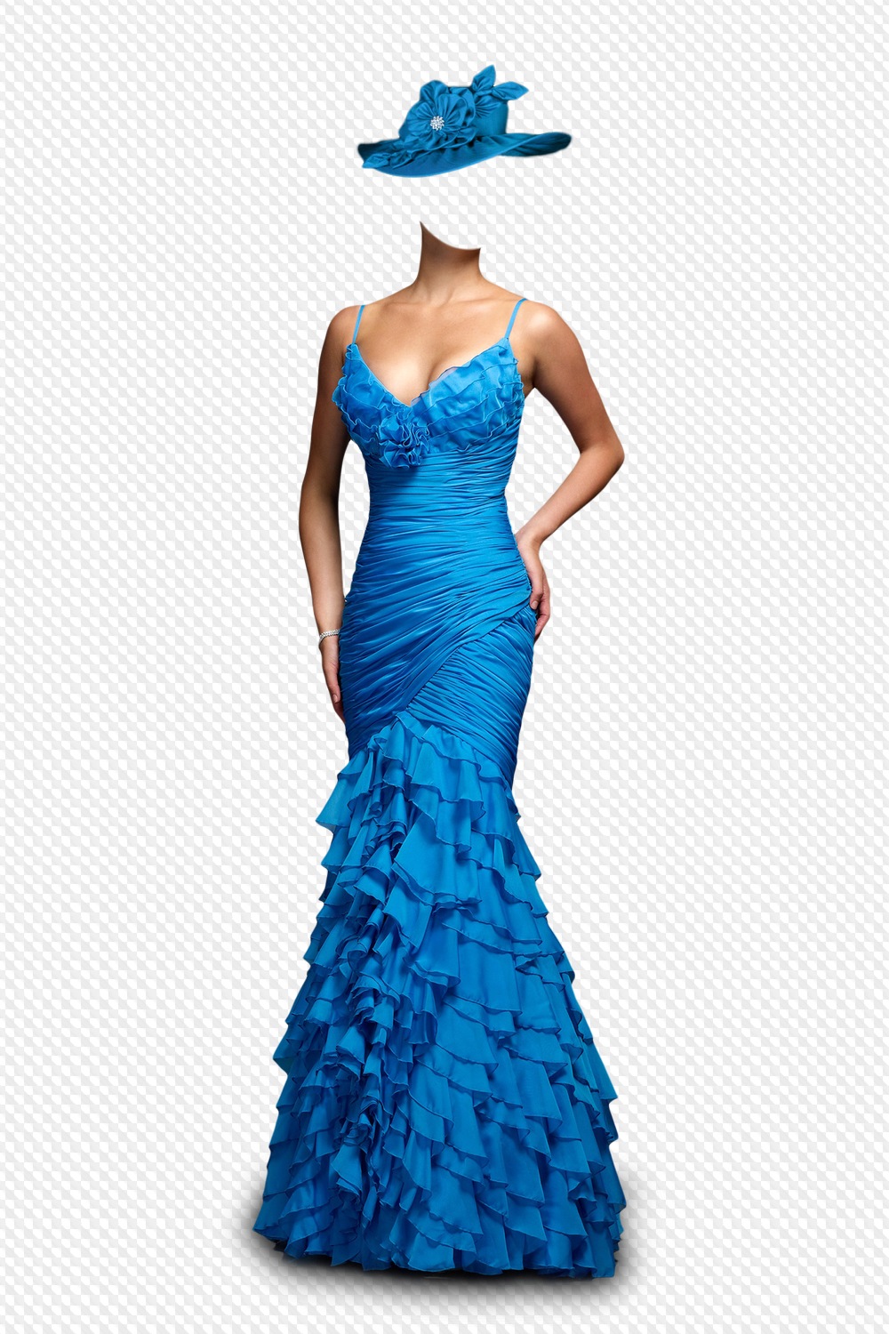 Restored: Female templates for Photoshop Beautiful dresses