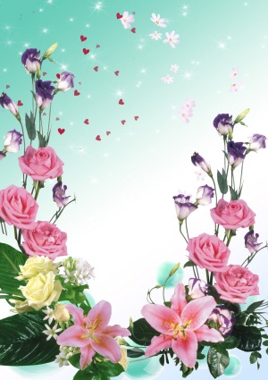 Beautiful frame with beautiful roses for three photos ( free photo ...