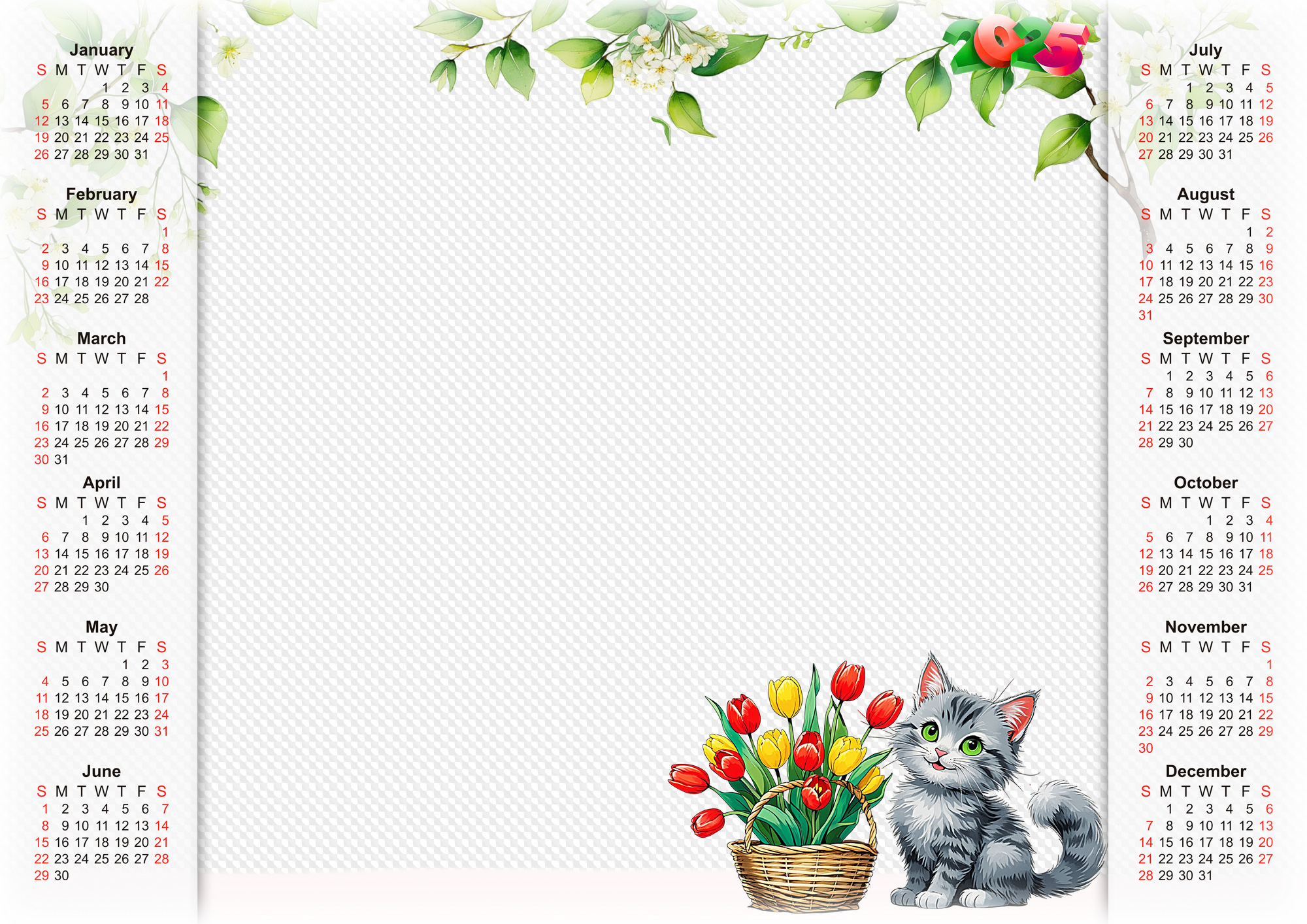 Spring calendar 2025