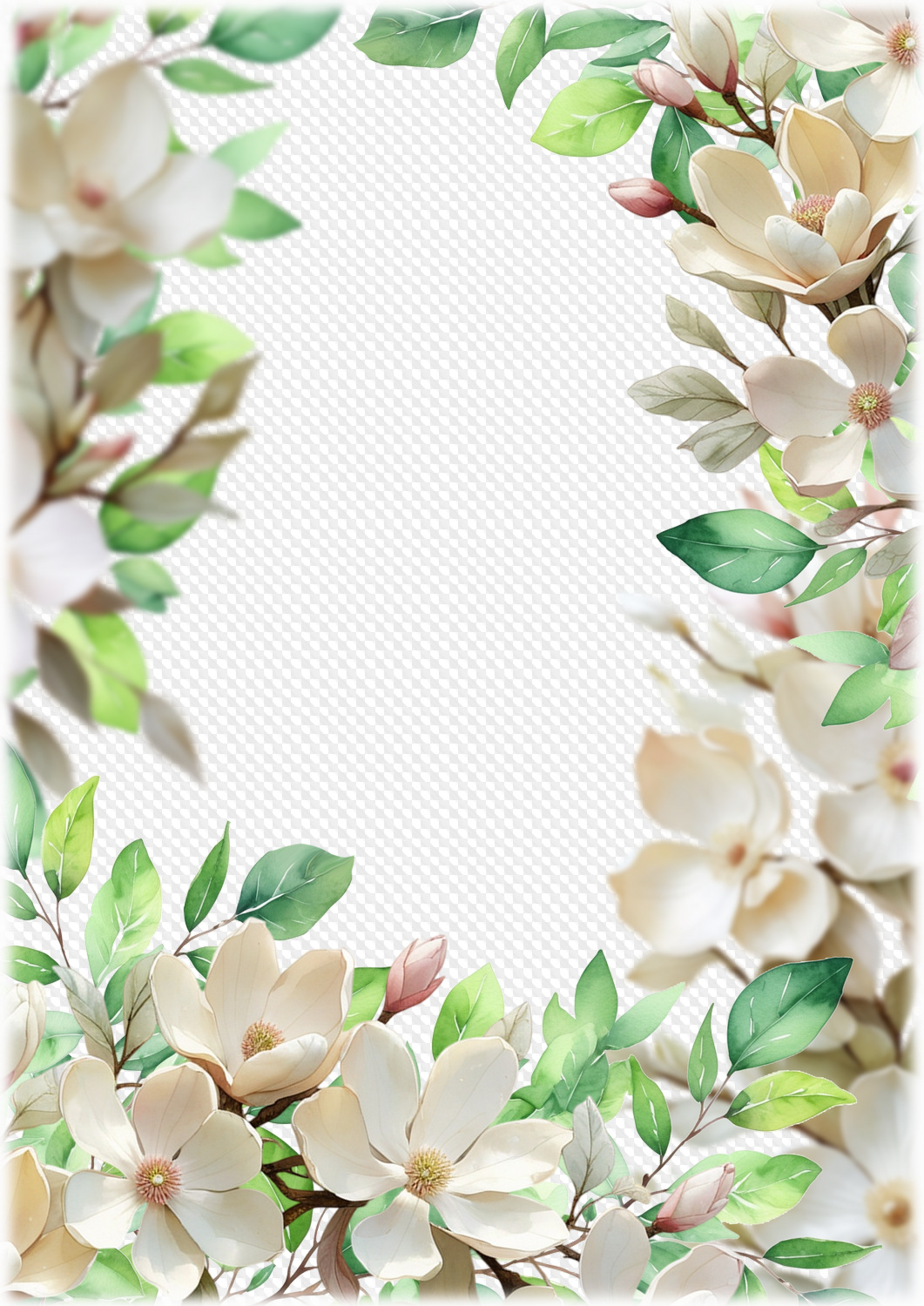 Printable March 8 Photo Frame Template