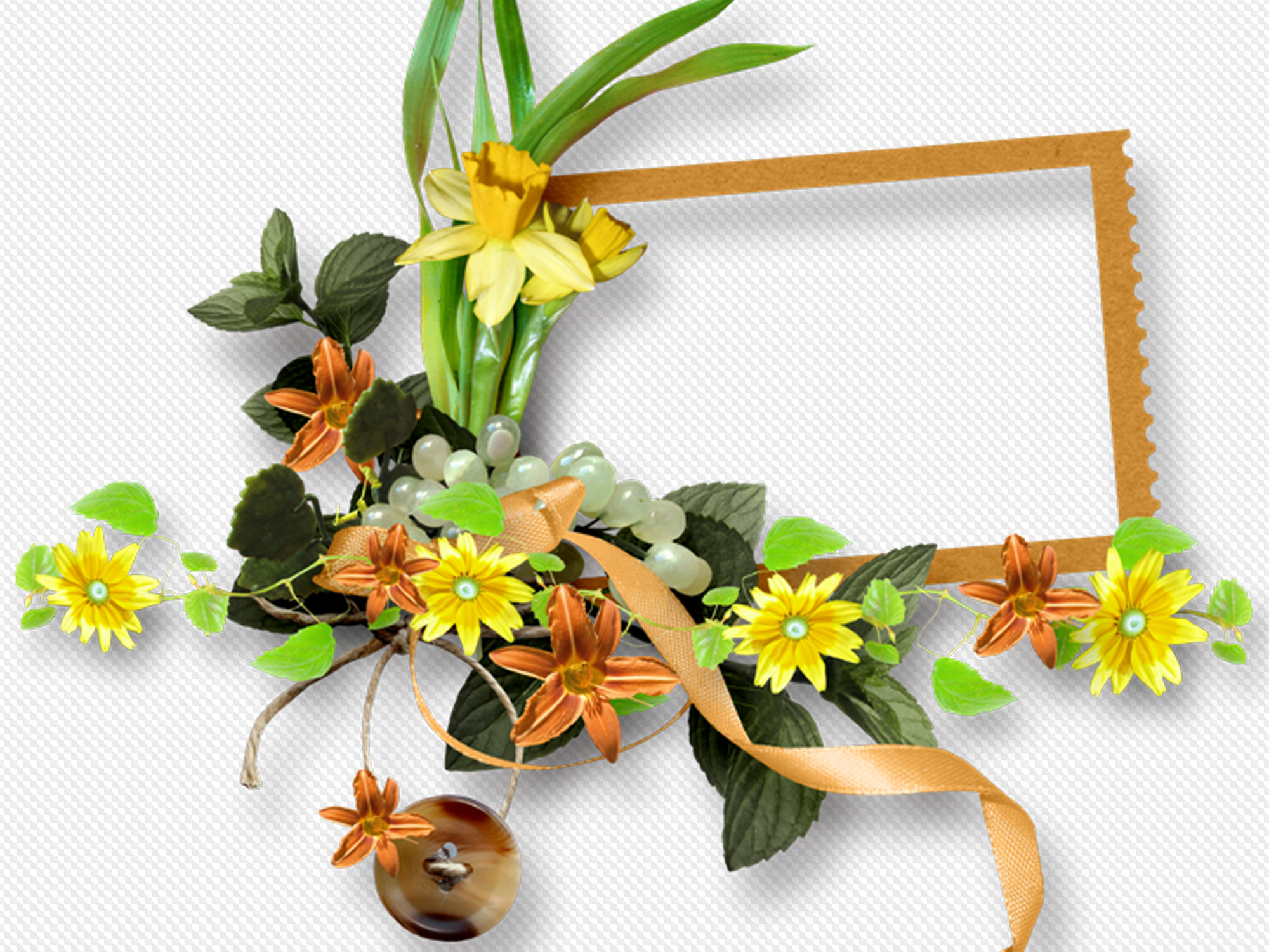 Download Green png frame Scrap photo frame psd