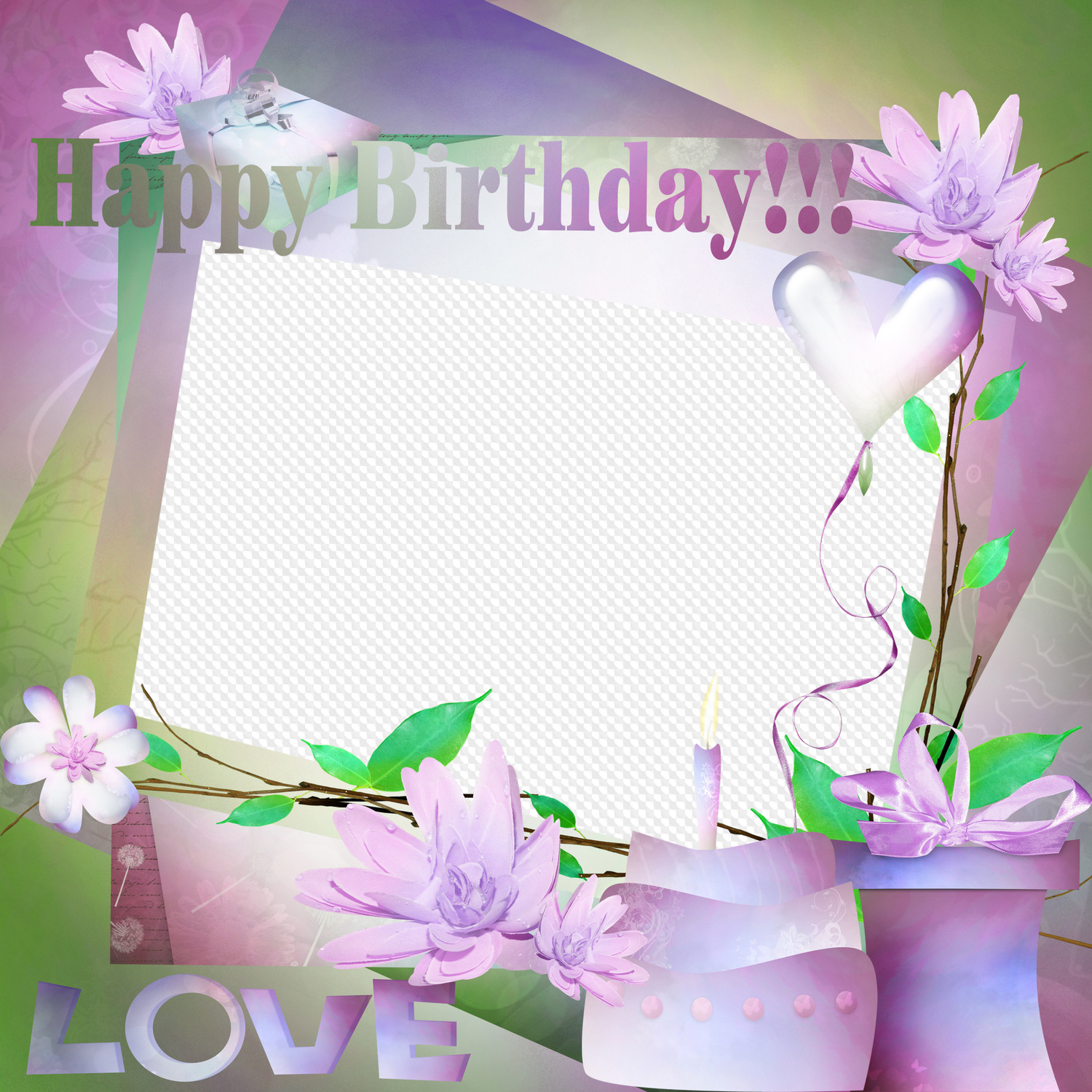 Happy birthday! Scrap frame