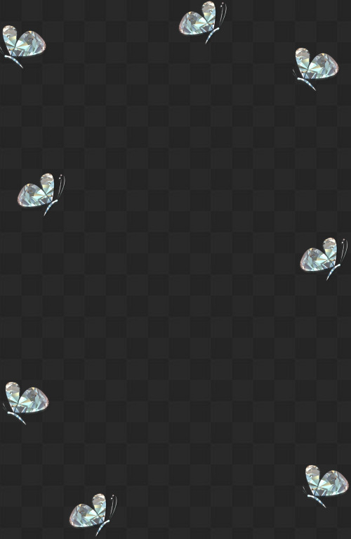 Diamond butterflies png overlay