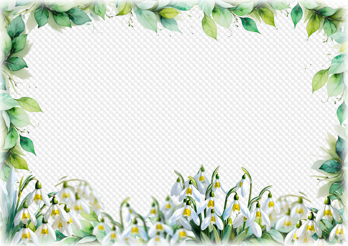 Spring photo frame for photoshop