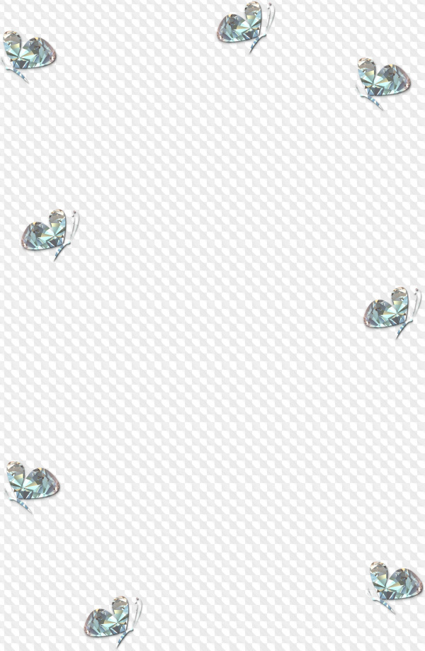 Diamond butterflies png overlay