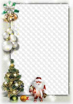 Christmas frame - Our good Santa Claus ( Christmas frame png )
