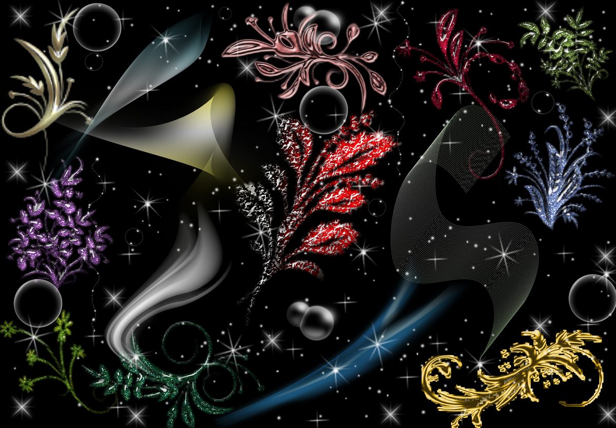 Decorative Clipart psd download - Color patterns and lines on a ...